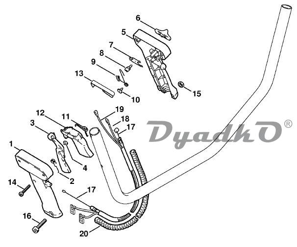 Схема (деталировка) триммеры бензиновые STIHL FS 75, FS 80, FS 80 R, FS ...