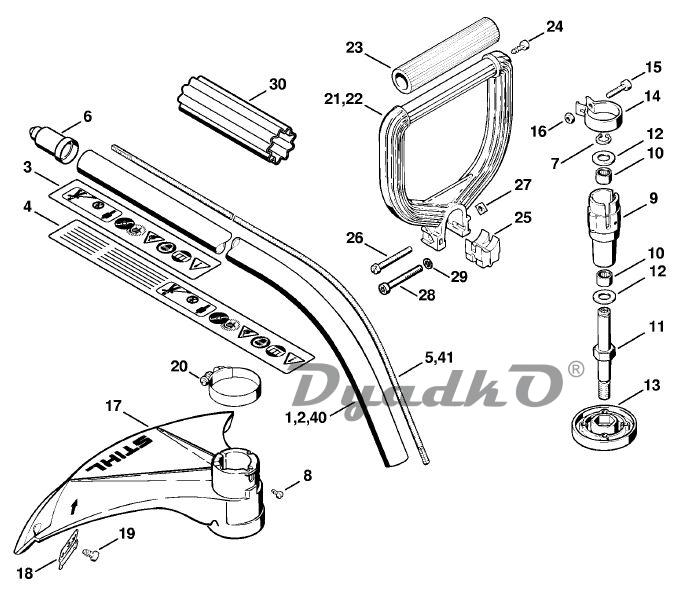 Схема (деталировка) триммеры бензиновые STIHL FS 75, FS 80, FS 80 R, FS ...