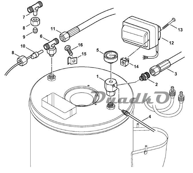Схема (деталировка) профессиональные мойки с подогревом воды STIHL RE ...
