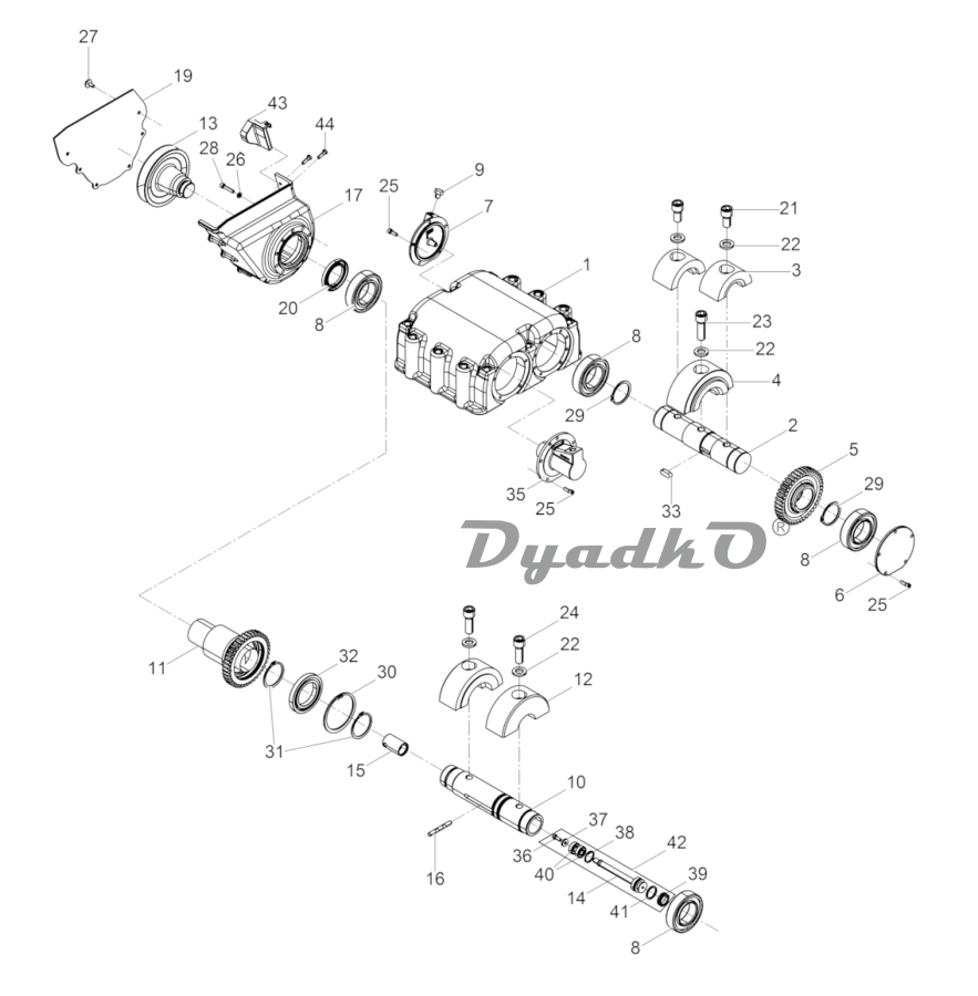 Схема (деталировка) виброплиты дизельные WACKER NEUSON DPU 6555 Hehap ...